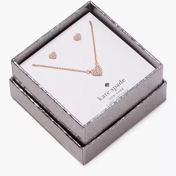 kate spade | Jewelry | Kate Spade Yours Truly Boxed Rose Gold Dainty ...